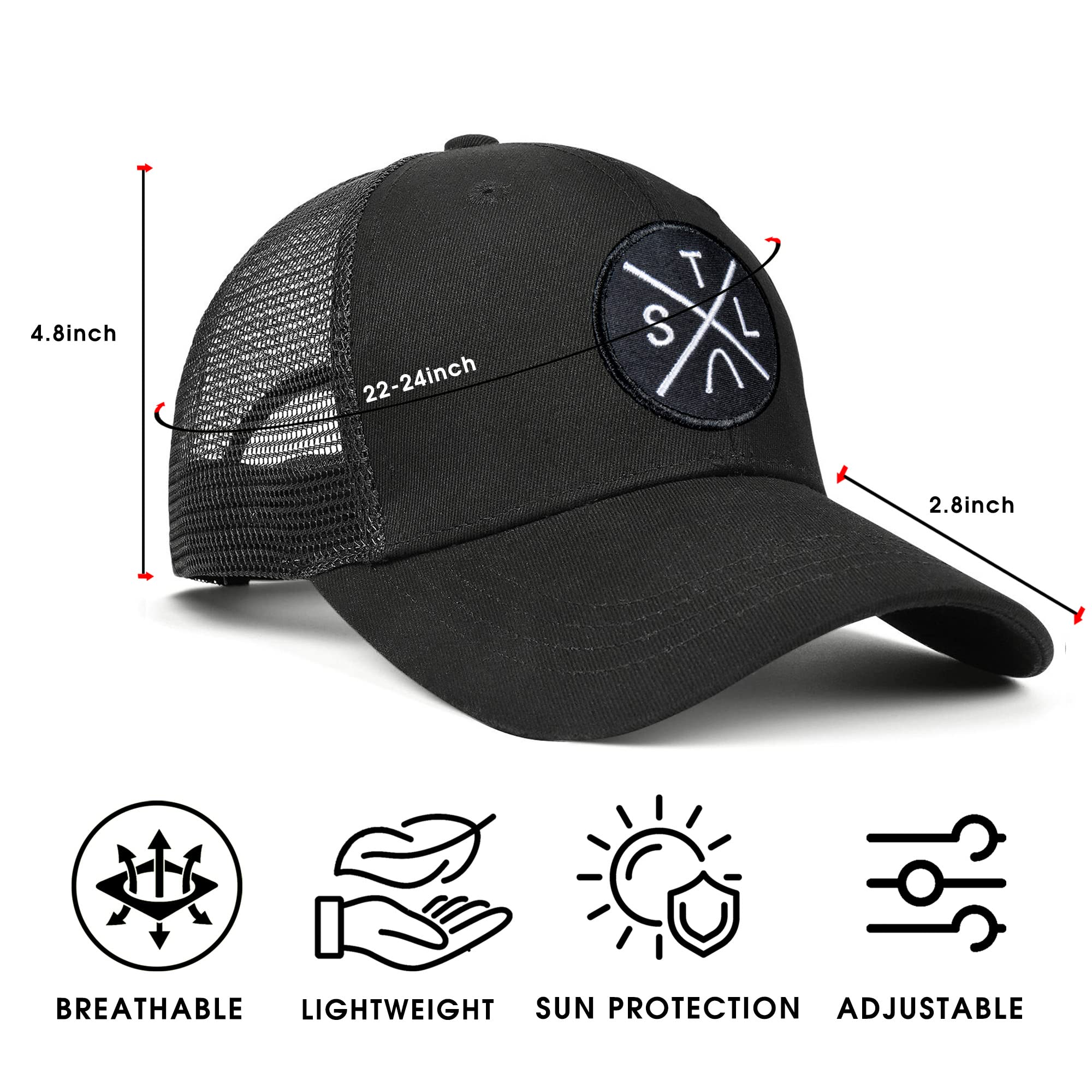 Nuyjimr St.Louis - STL Baseball Caps for Women Men Mesh Trucker Cap Adjustable Size Cool Ball, One Size