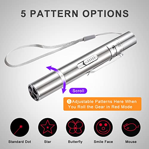 SUUCARE Cat Laser Pointer Toys, USB Recharge LED Light Red Dot Pointer 9127 cat toy dog toy