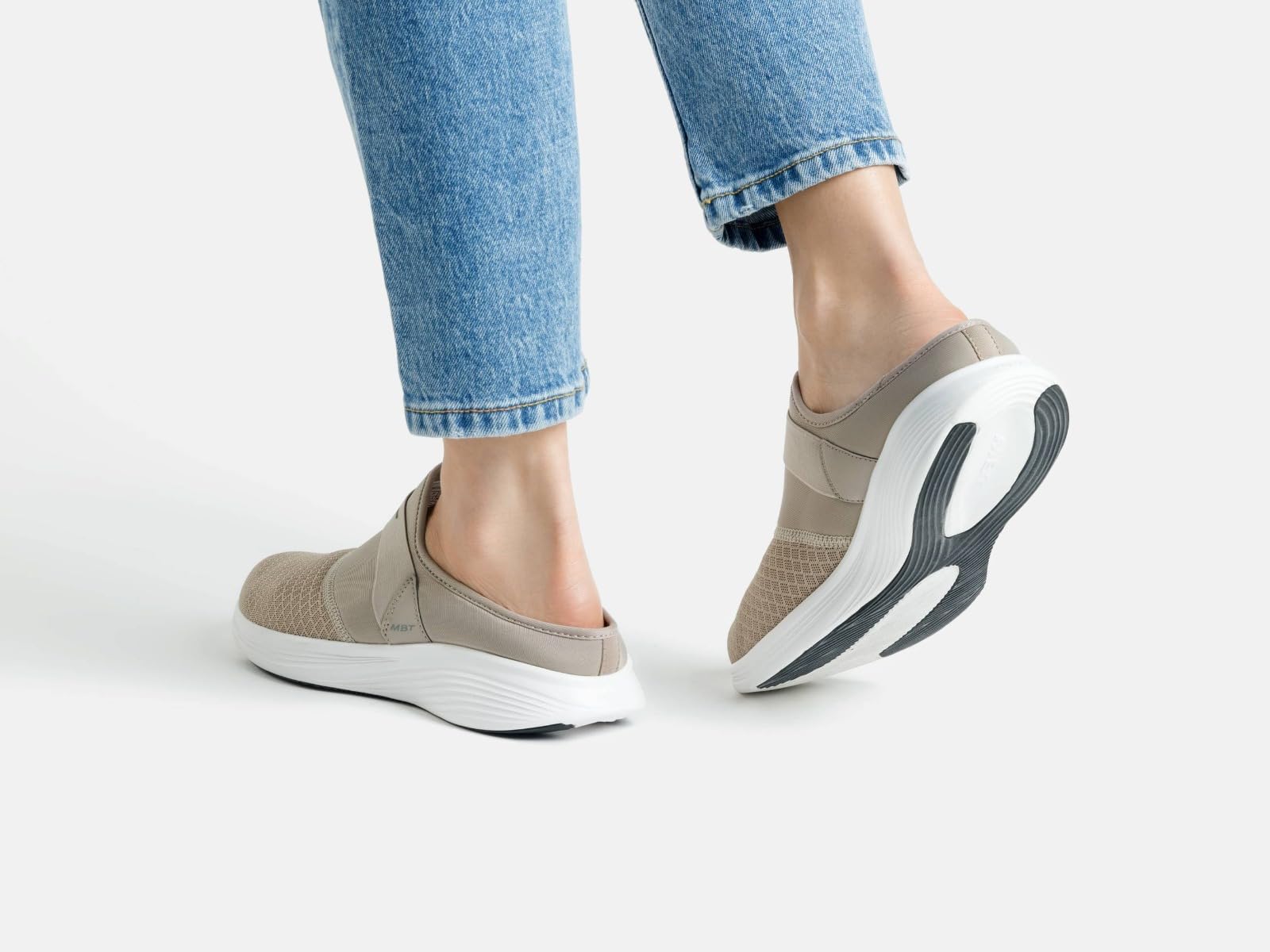 MBT Taka Slip On Active Fitness Walking Shoes for Women in Size 8.5 Beige