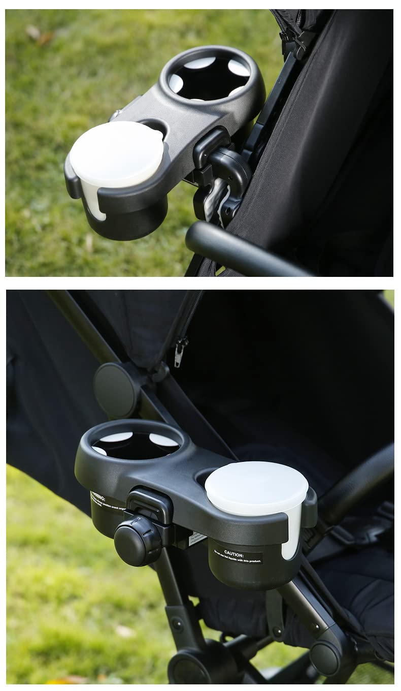 Stroller Snack Tray with Cup Holder, Deluxe Snack Pod,Universal Stroller Snack Attachment, Cup Holder for Stroller,car seat cup holder,Upgraded Removable Non-Slip Grip Clip for Stroller Bar
