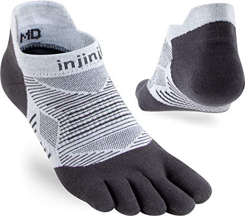 Injinji Run Lightweight No-Show (Medium, Gray)