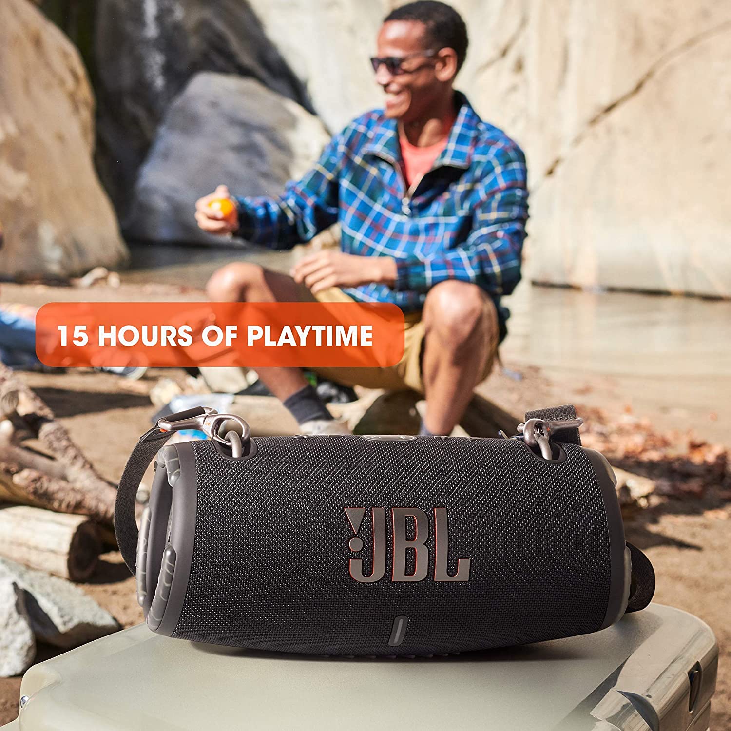 JBL Xtreme 3 Portable Waterproof Wireless Bluetooth Speaker Bundle with Deluxe CCI Premium Carry Case (Black)