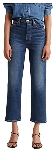 Levi's Women's Ribcage Straight Ankle Jeans, Pick A Draw (Waterless), 29 (US 8)