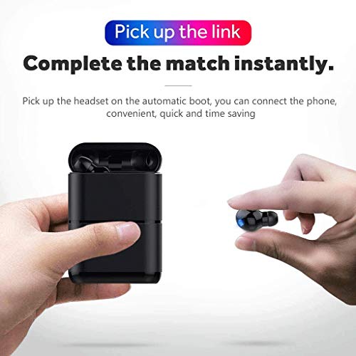 TBIIEXFL Earbuds Headphones Touch Control with Charging Case Waterproof Stereo Earphones in-Ear Built-in Mic Headset Premium Deep Bass for Sport (Color : D)