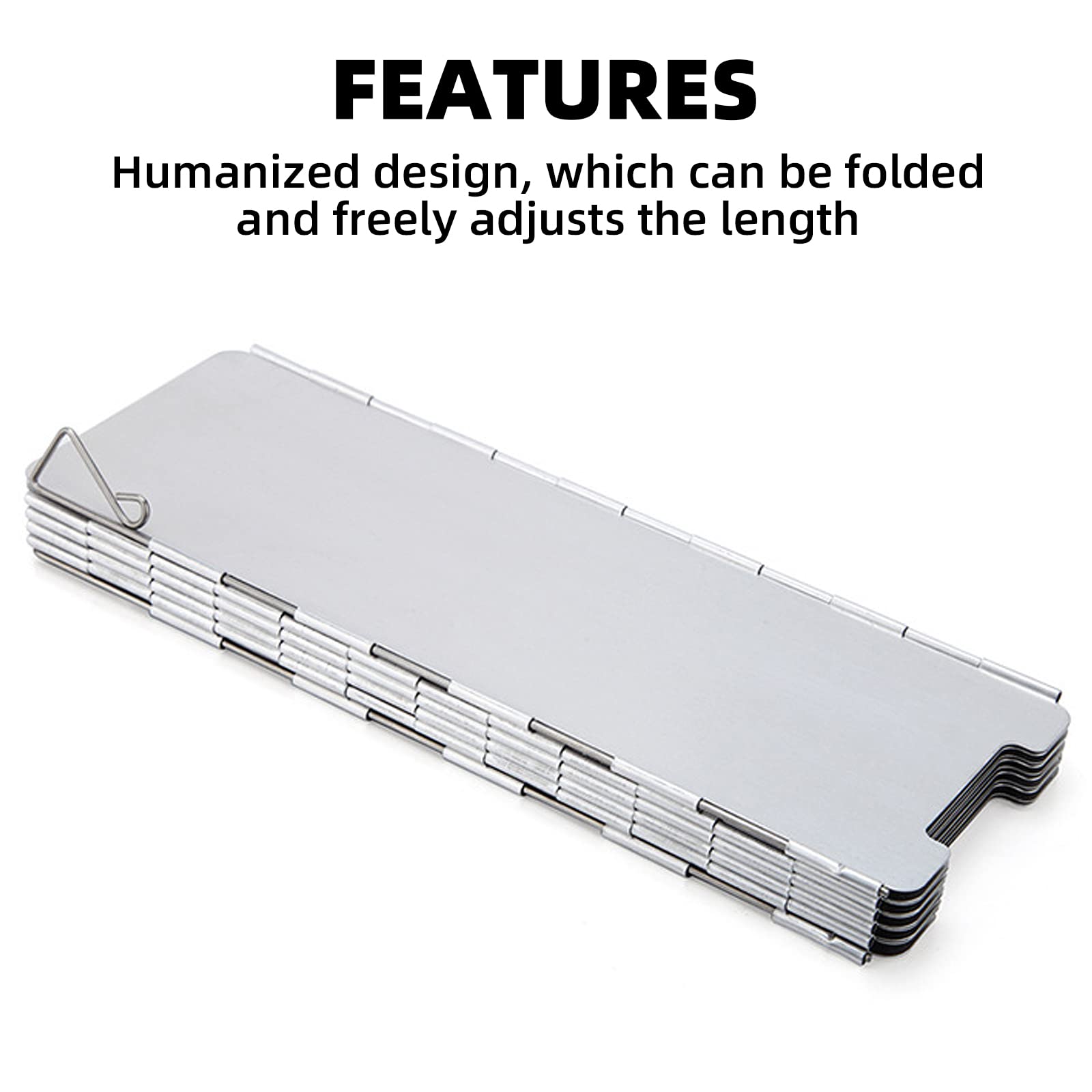 Outdoor Folding Camping Stove Windshield Aluminum Panel, 10 Panels/16 Panel Aluminum Stove Windshield, Portable Compact Camping Stove Outdoor Cooker Butane Burner Windshield Panel (16 plates)
