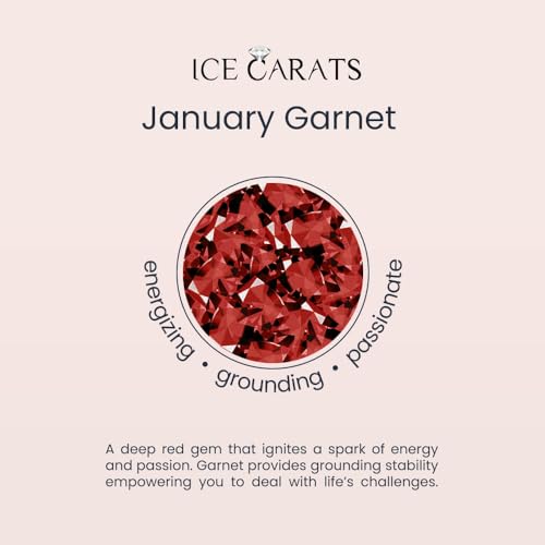 IceCarats 10K Yellow Gold Red Garnet Ring Gemstone Band January Birthstone Jewelry Size 7.00
