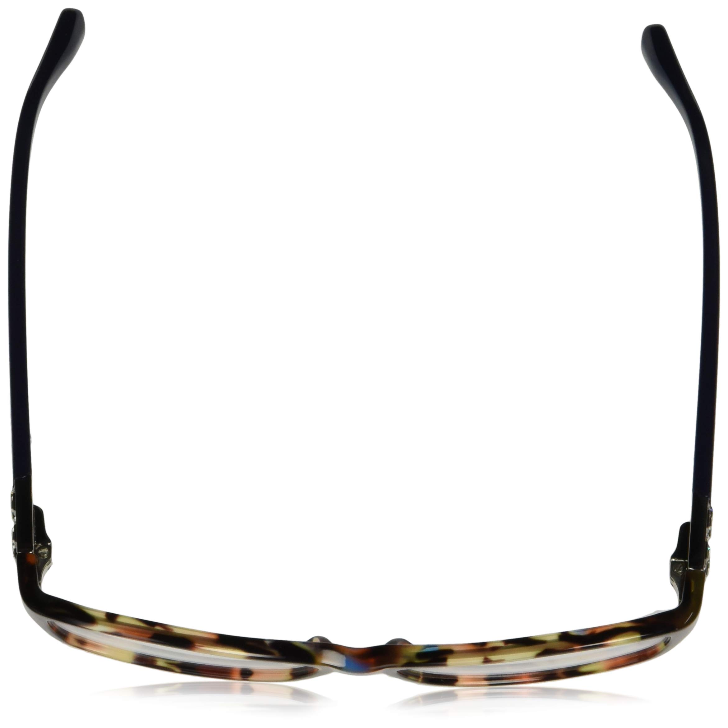 Jimmy Choo Plastic Rectangular Eyeglasses 53 09DT Spotted Havana Blue