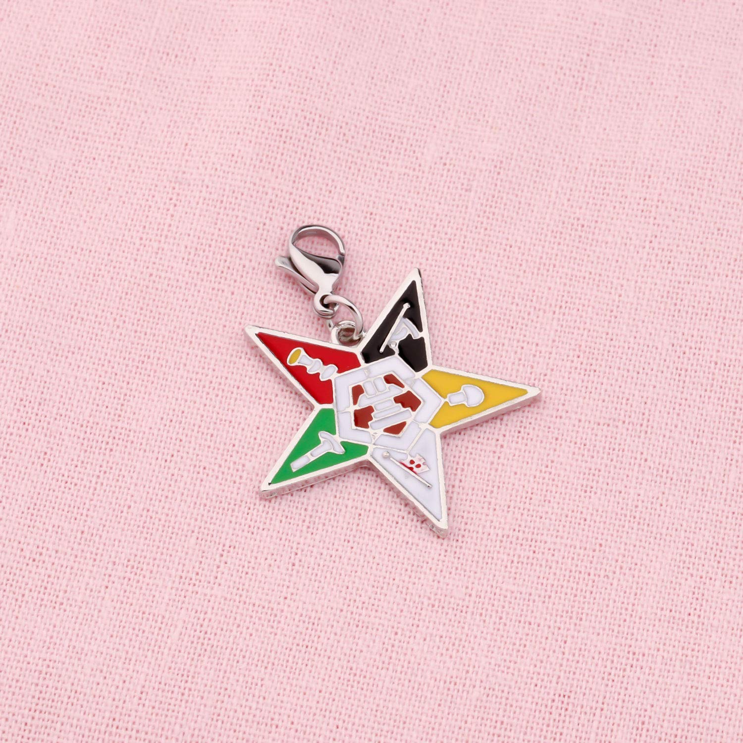 LQRI OES Gift The Eastern Star Gift OES Zipper Pull OES Sorority Jewelry Sorority Gift for Women Men (OES Star)