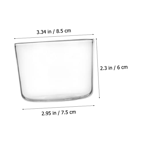 Zerodeko 4 Pcs Glass Pudding Cup Fruit Container Ice Cream Containers Trifle Bowl Glass Small Glass Bowls Trifle Cups Clear Cups Glass Glass Ice Cream Cup Yogurt Mug Mousse Cake Cup Mini