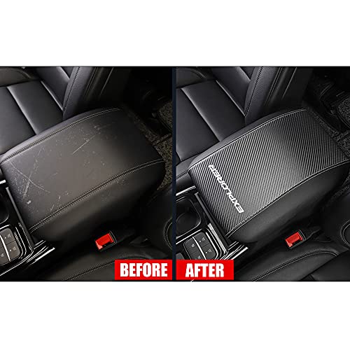 LEXLEY Armrest Box Cover Center Console Pad Waterproof Anti-Scratch Leather Protector Covers For Ford Explorer 2020 2021 2022 2023 2024-Carbon fiber