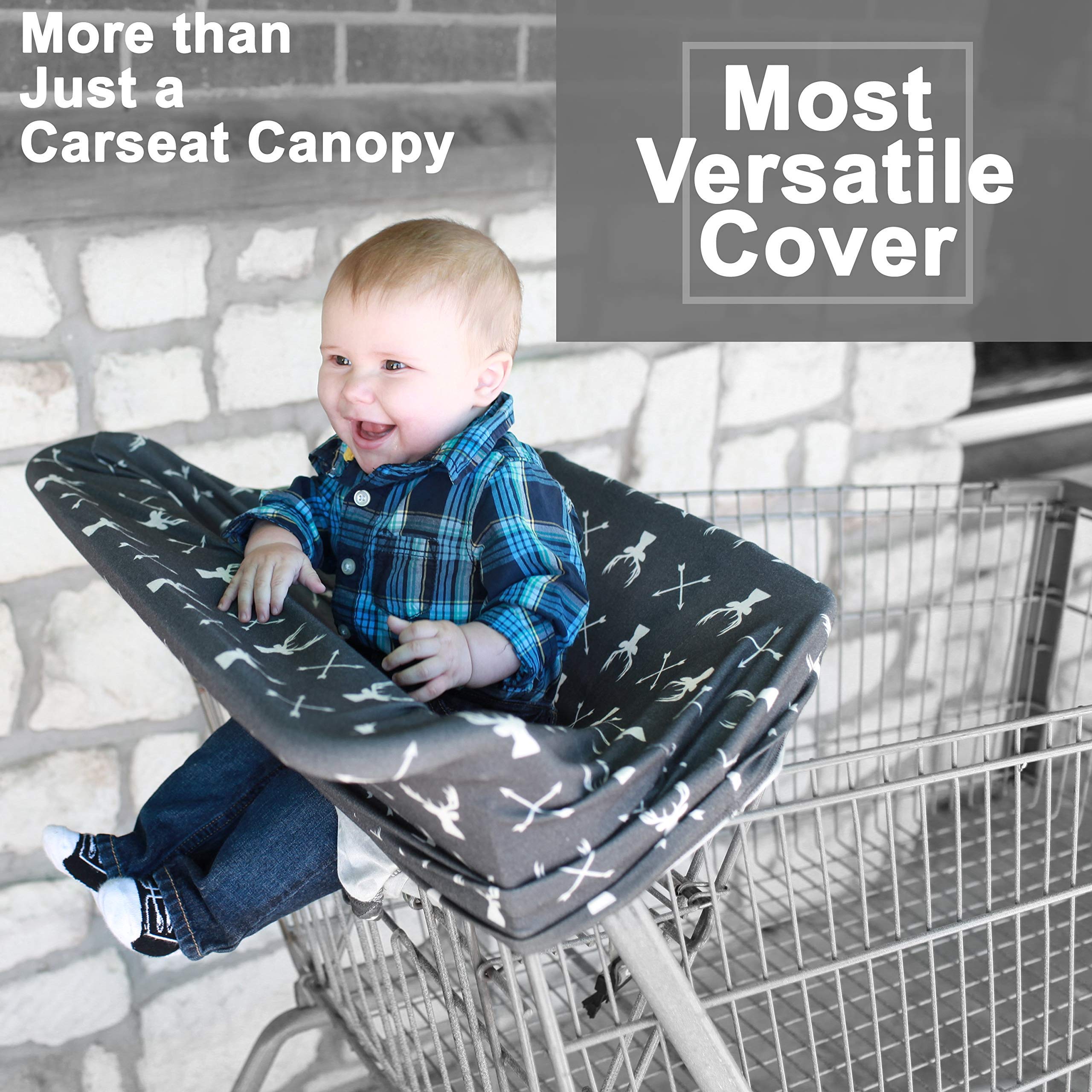 Kids N' Such Baby Blanket and Multi Use Nursing Cover, Car Seat Canopy, Shopping Cart, High Chair, and Stroller Bundle - Deer