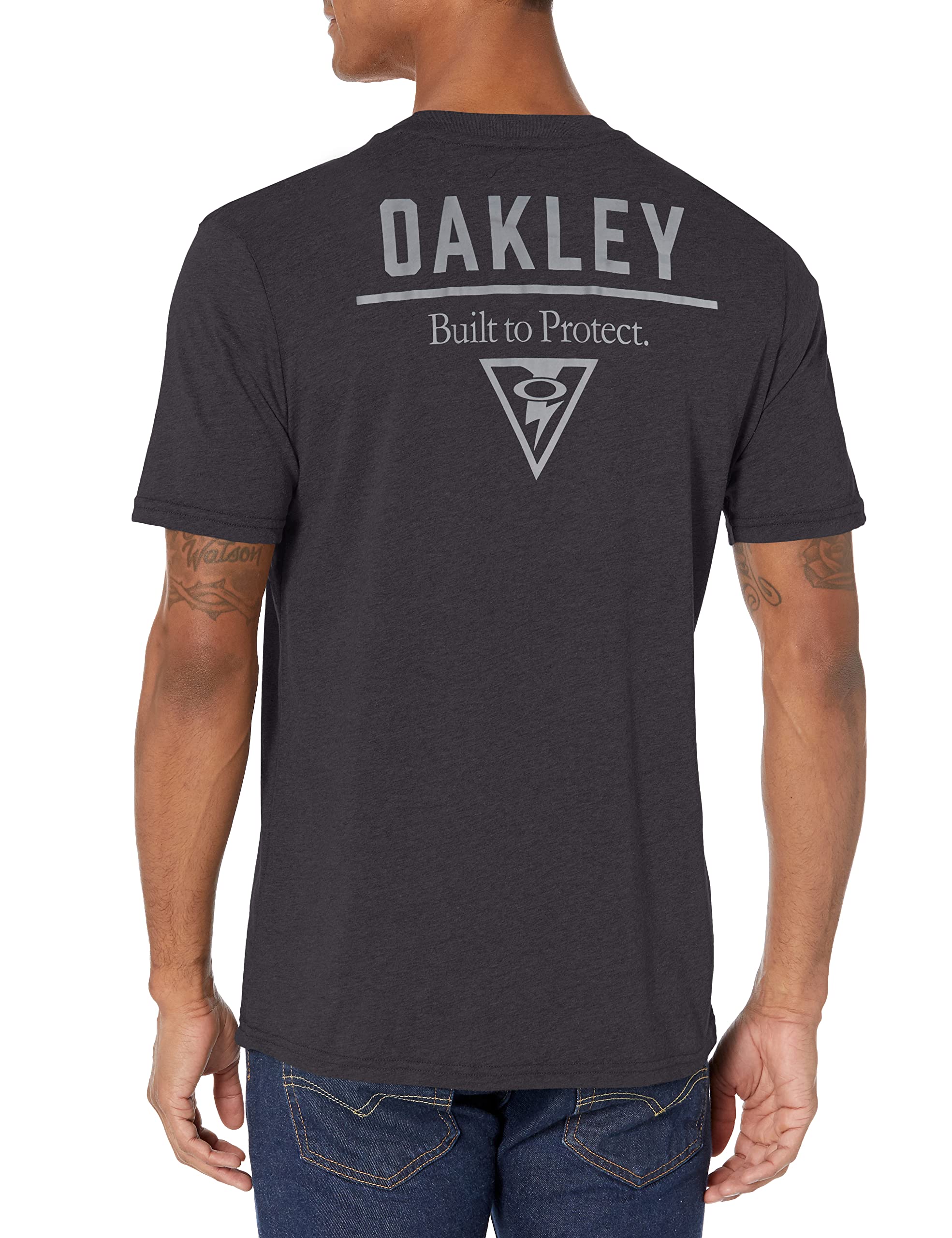 Oakley SI unisex adult Si Oakley Built to Protect Tee T Shirt, Blackout, XX-Large US