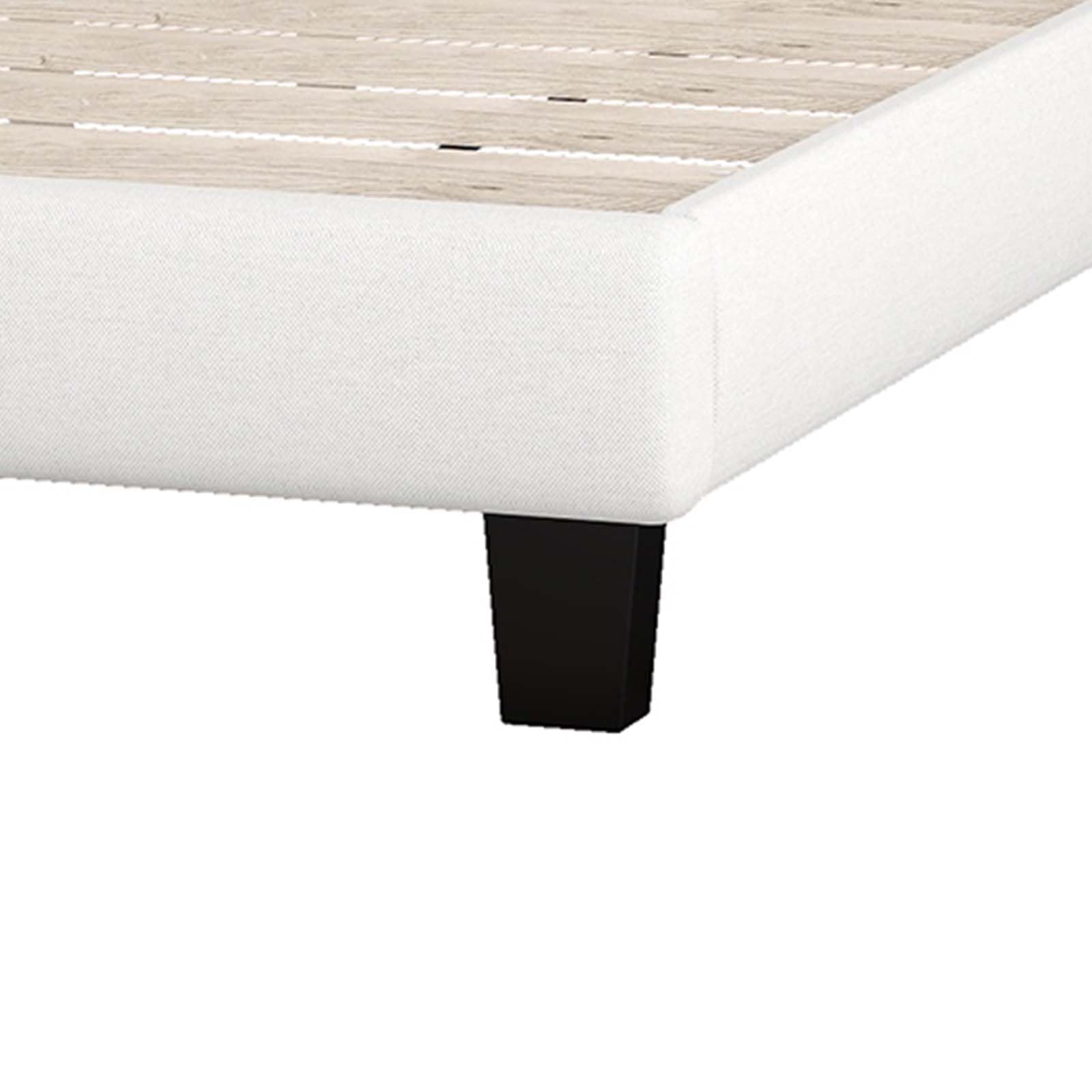 King Size Upholstered Platform Bed Frame with Saddle Curved Headboard and Diamond Tufted Details, Wooden Slats Support, No Box Spring Needed, Under Bed Storage (King)