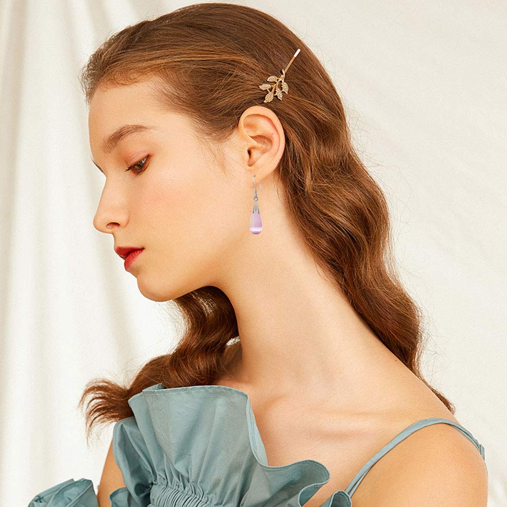 Jewdreamer 12 Pairs Classic Silver Plated Dangle Drop Earrings for Women Simple Long Thread Fashion Line Christmas Earring Set
