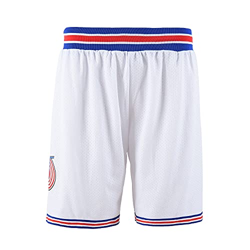 Ki Cut Basketball Shorts Space Movie Sports Shorts for Boys White M