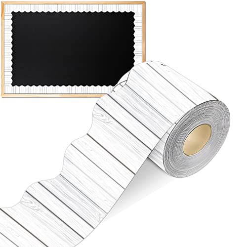 White Wood Border Trim, Roll 66ft Bulletin Board Borders, Poster Board Decorating Supplies, Decoration Strips for Bulletin Board Trim, Teacher Student use for Classroom Decor…
