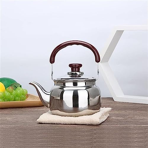 Tea Kettle Stovetop Whistling Teapot Stainless Steel Whistle Kettle Teapot With Handle Teapot For All Stovetops Kitchen Whistle Kettle Stove Top Kettle (Size : 2L)