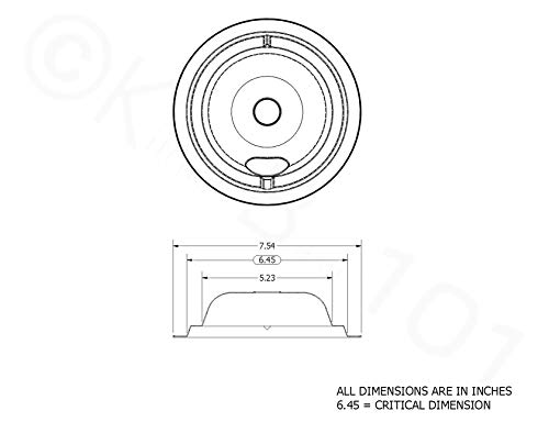 KITCHEN BASICS 101 Made in the USA WB31T10010 and WB31T10011 Replacement Chrome Drip Pans for GE/Hotpoint Electric Range with Locking Slot - Includes 2 6-Inch and 2 8-Inch Pans, 4 Pack