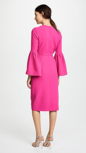 Jill Jill Stuart Women's Cocktail Dress with Front Slit and Bell Sleeves, Begonia Pink, 8