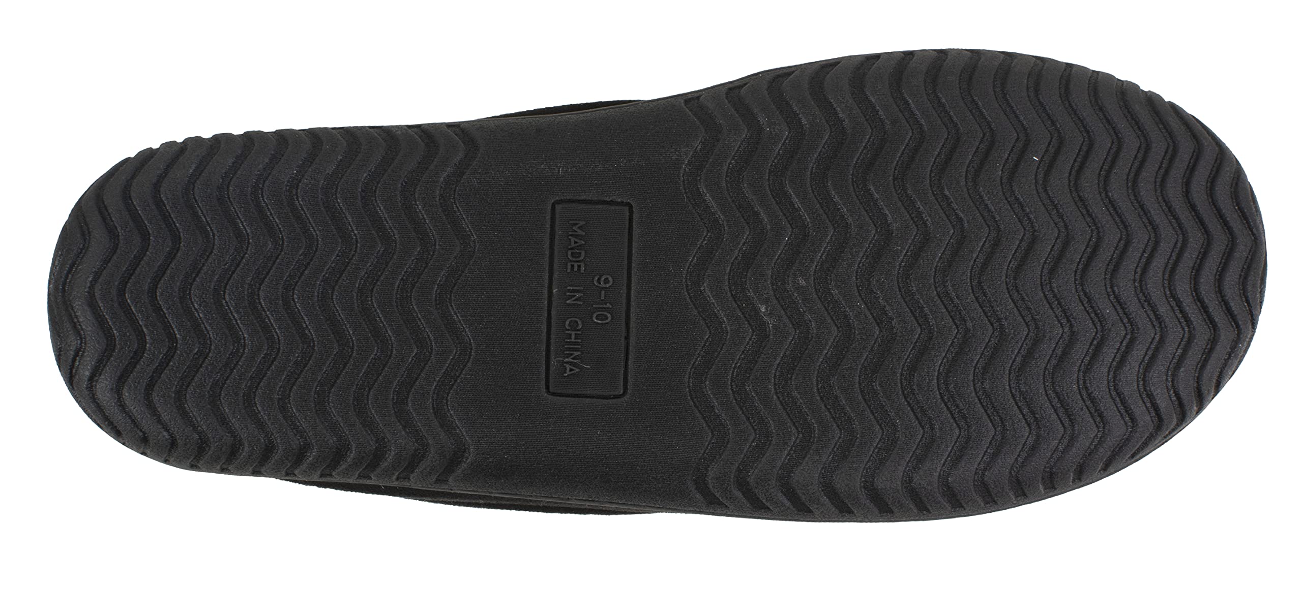 IZOD Men's Classic Two-Tone Moccasin Slipper, Winter Warm Slippers with Memory Foam, Size 11-12, Solid Black