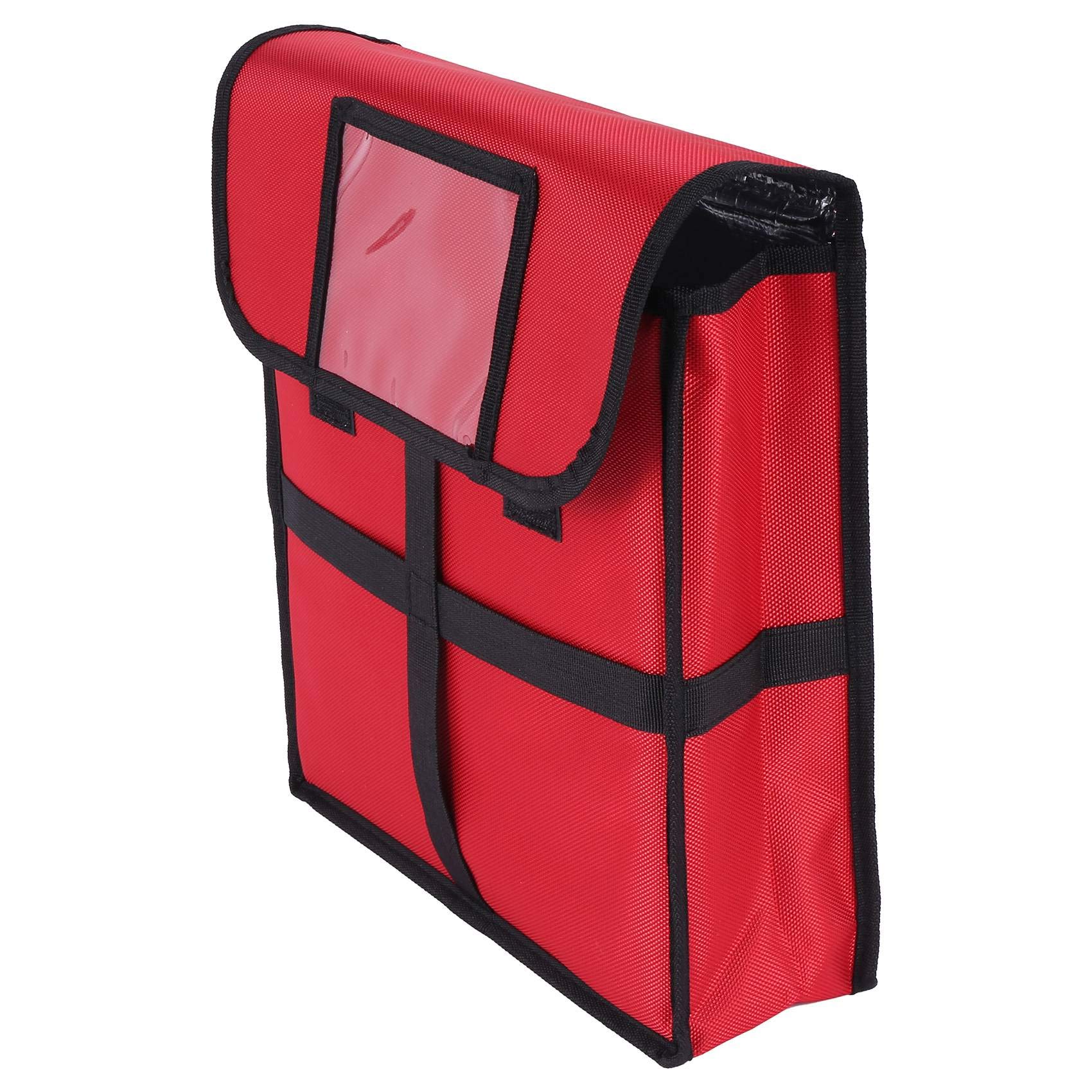 SWEDEN Insulated Pizza Food Delivery Bag Professional Pizza Delivery Bag Moisture-Proof Pizza Box, Red