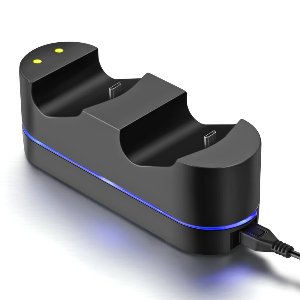 ICESPRING Dual USB Charging Charger Dock Station Stand Controller Charger Replacement for Playstation 4 Charger Kit