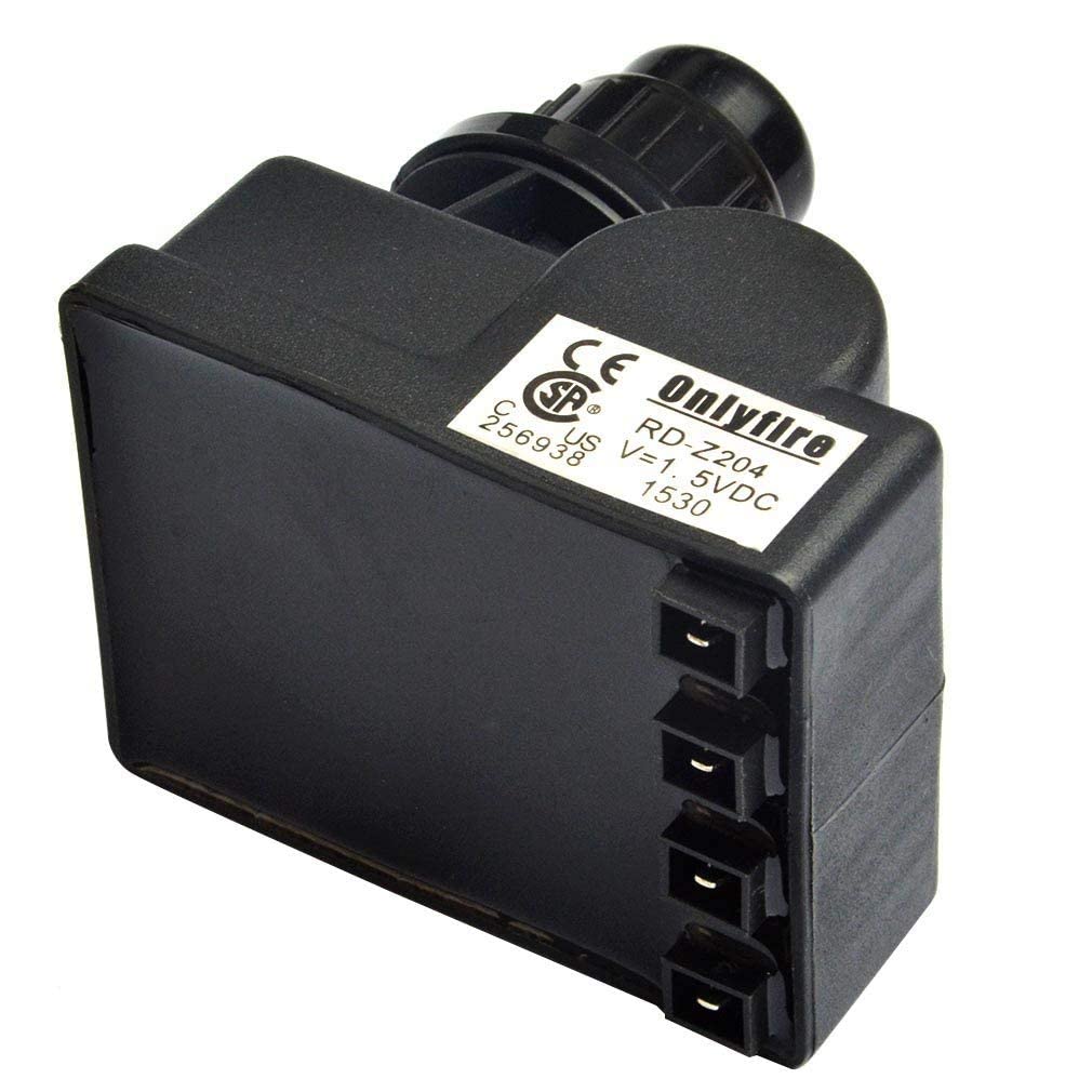 only fire Universal Fit 4-Spark Electronic Push Button Igniter Kit for Most Grills, Black