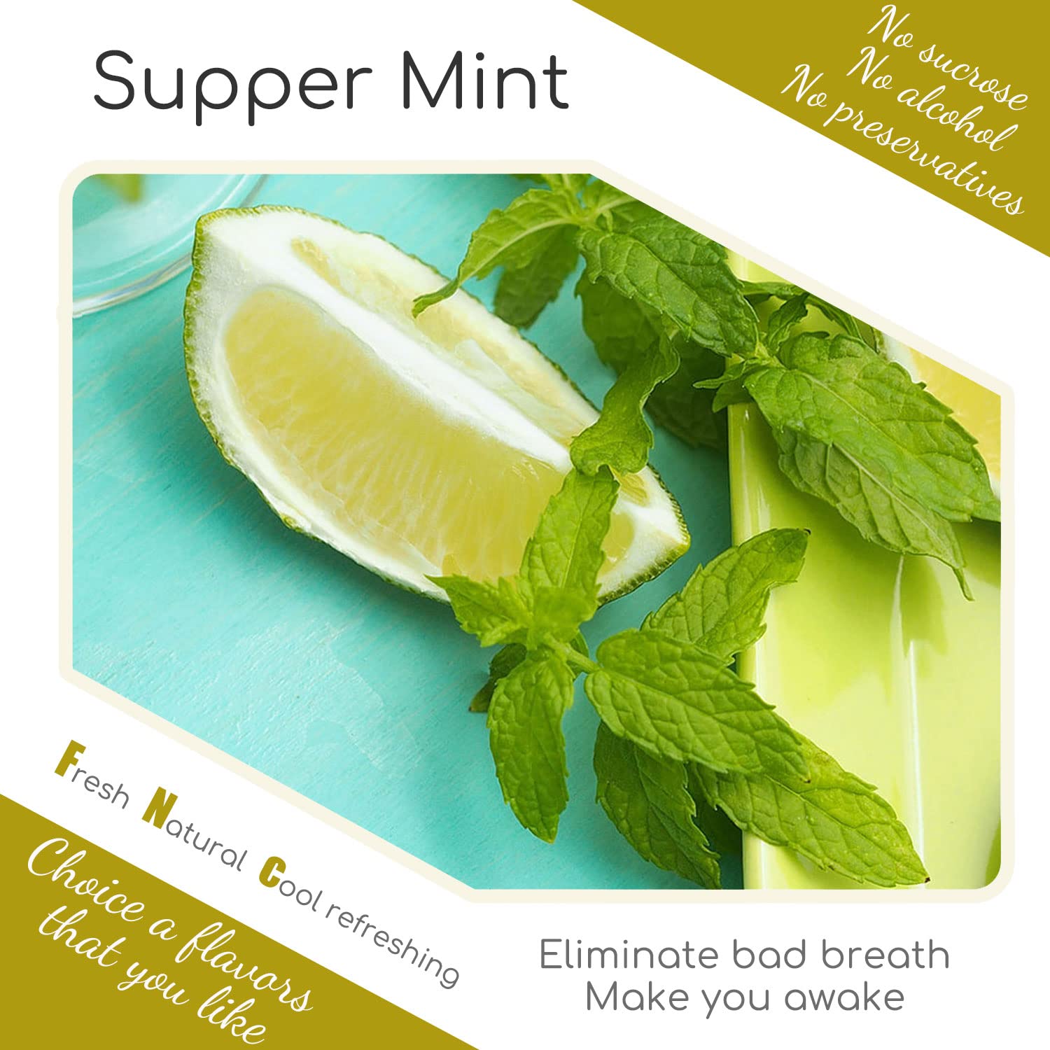 Super-Mint Bomb for AusKit Electric Mouth Spray Breath Spray Bad Breath Fresheners(No Host)