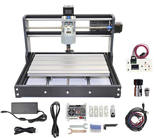 RATTMMOTOR CNC 3018 PRO CNC Wood Router Machine Kit GRBL Control 3 Axis DIY Mini CNC Engraver Milling Machine+GRBL Offline Controller+775 Spindle Motor ER11 for Carving Acrylic PVC PCB Plastic Wood