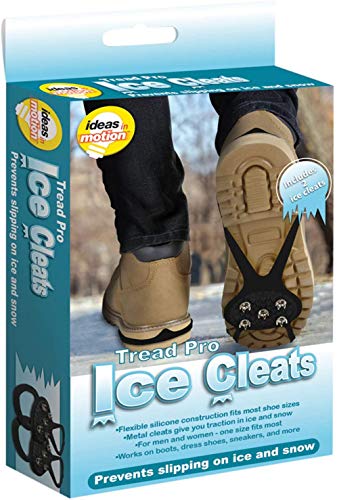 Ideas In Motion Tread Pro Unisex Ice Cleats 1-Size Fits All Black - Case of: 1