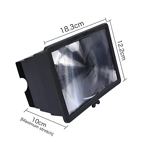 YACSEJAO Phone Screen Magnifier Foldable Holder Stand Anti-Blue Light Mobile Phone Screen Enlarger Mobile Phone 3D Magnifier Projector Screen for All Smartphones