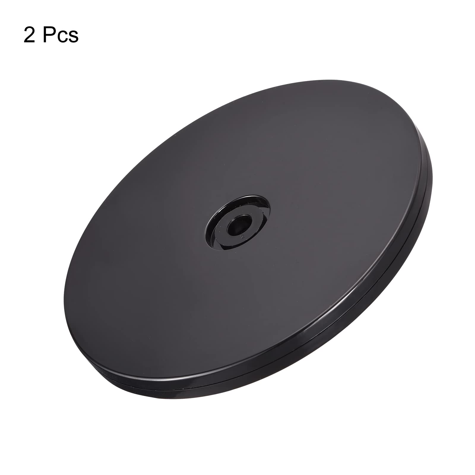 MECCANIXITY 5inch Rotating Swivel Stand with Steel Ball Bearings Lazy Susan Base Turntable for Kitchen Corner Cabinets, Black Pack of 2