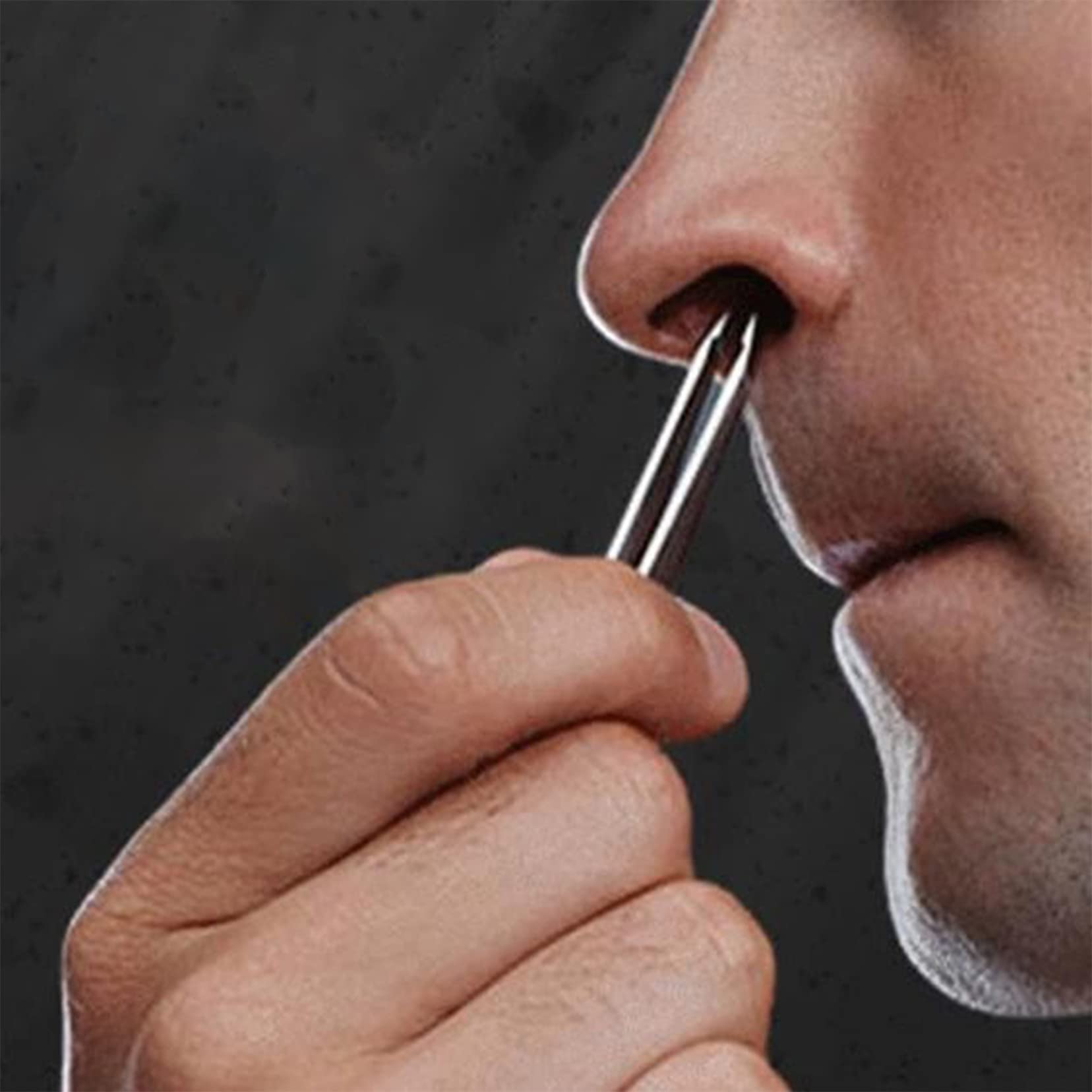 ShanLily Nose Hair Trimming Tweezers, Stainless Steel Eyebrow Trimmer, Friendly Round Tip, for Noses, Sideburns, Brow, Body