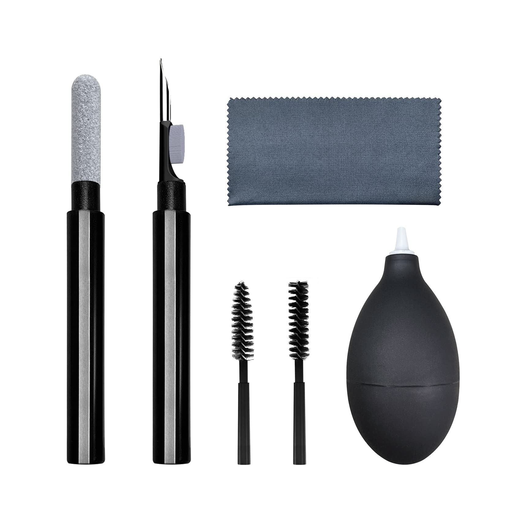 Supfine Airpods Pro Cleaning Pen,Multi-Function Cleaner Kit Soft Brush for Phone Charging Port,Earbuds,Earpods,Earphone,Headphone, iPod,Case,iPhone,ipad,Laptop(Black)…