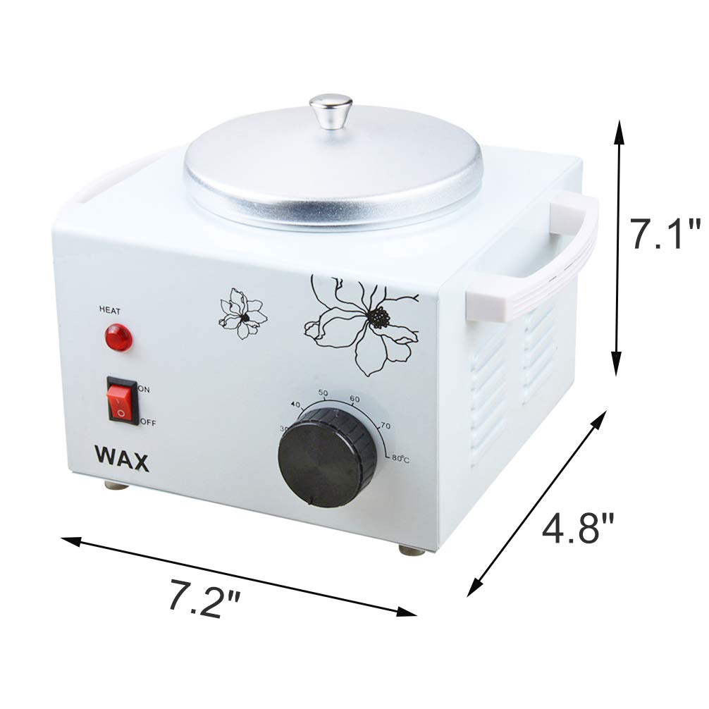 iMeshbean® Adjustable Wax Warmer Parrafin Heater Hair Removal Kit, Easy to Use and Fast to Warm Up (Single Pot Wax Heater)