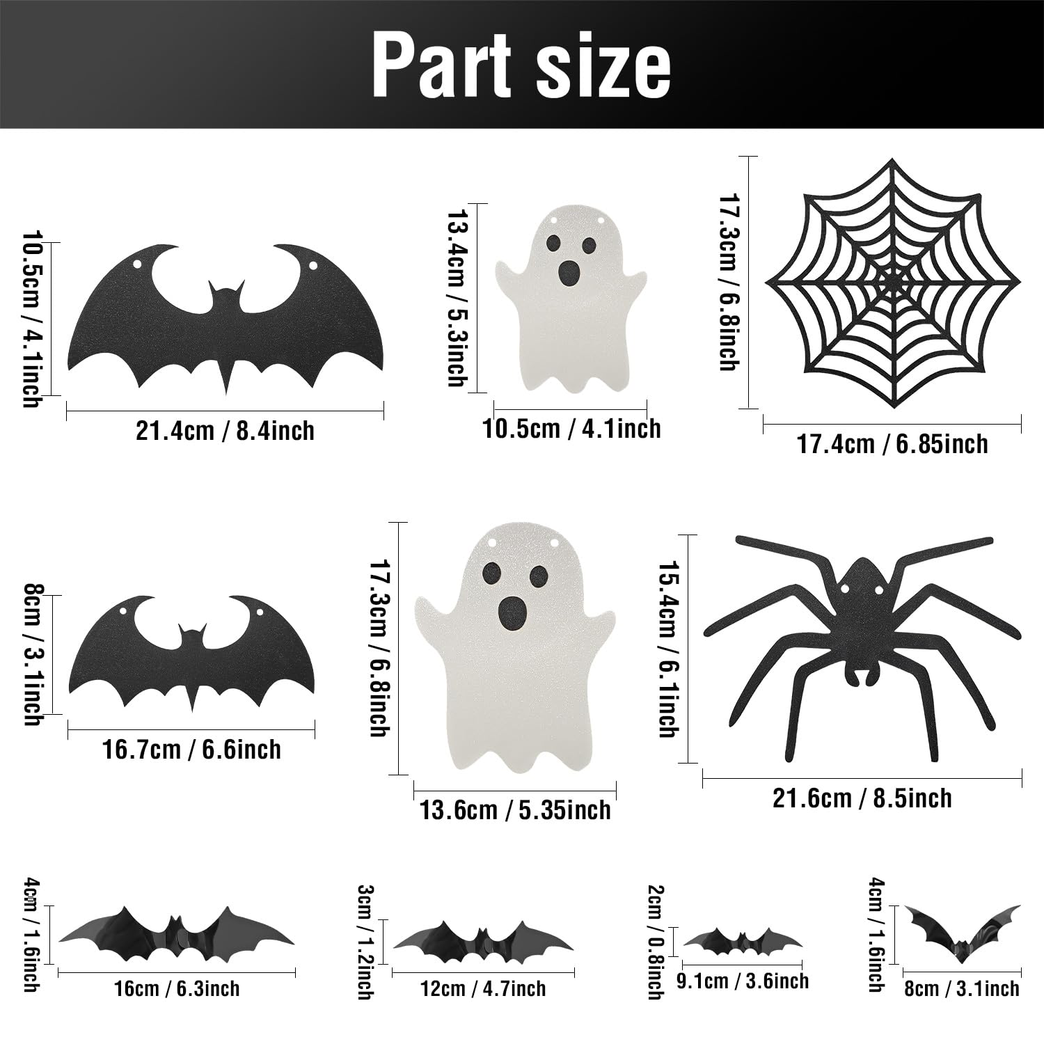 ZESION Bat Halloween Banner, Scary Party Decorations for Halloween, Thriller Party Banner, Role Playing Party Decorations