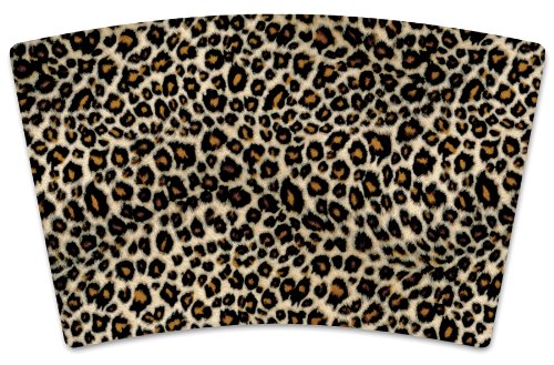Mugzie Small Leopard Spots Travel Mug with Insulated Wetsuit Cover, 16 oz, Black