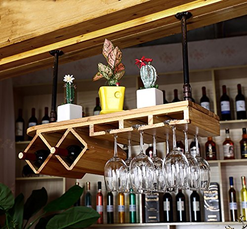 Stylish Simplicity European Solid Wood Wine Rack Wine Rack Wine Glass Rack, PIBM, b, 100 * 28 * 20cm