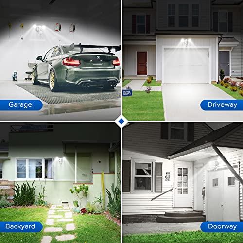 SANSI 15W Motion Sensor Outdoor Lights 2000LM LED Security Lights, 5000K Dusk to Dawn Flood Light,4 Modes,Wide 320°Angle Illumination, for Yard,Patio,Garage,Doorways Eco Series Wired Not Solar