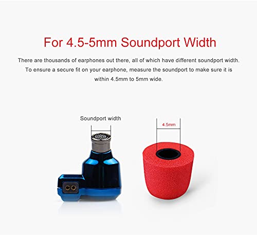 Super Soft Ear Plug 3pairs T400/t500(l m s) 4.9mm Caliber Ear Pads/Memory Ear Plug Foam Eartips,Soundproof Soft Sponge Silicone Ear Plugs for in-Ear Headphones Ear Tips Sponge Pads Accessories (Blue)
