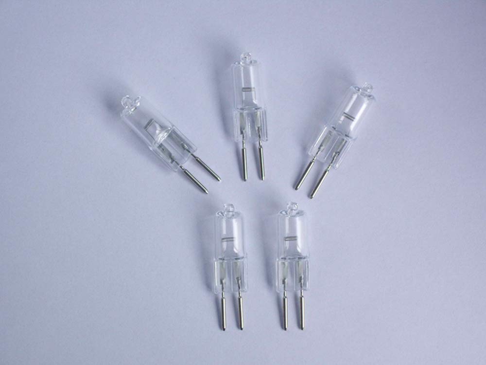 JKLcom G5.3 Halogen Bulbs 20 Watt G5.3 12V 20W Halogen Bulbs JC Bi-Pin Base Light 20 Watt 12 Volt Halogen Light Lamps,Low Voltage 12V,Clear Glass Lens,Warm White 2700K,10 Pack