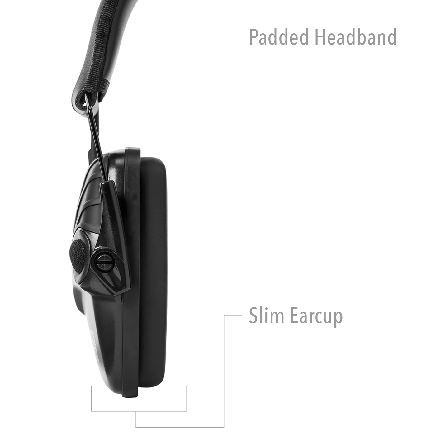 Howard Leight by Honeywell Impact Sport Sound Amplification Electronic Shooting Black Earmuff with Genesis Sharp-Shooter Shooting Glasses, Clear Lens