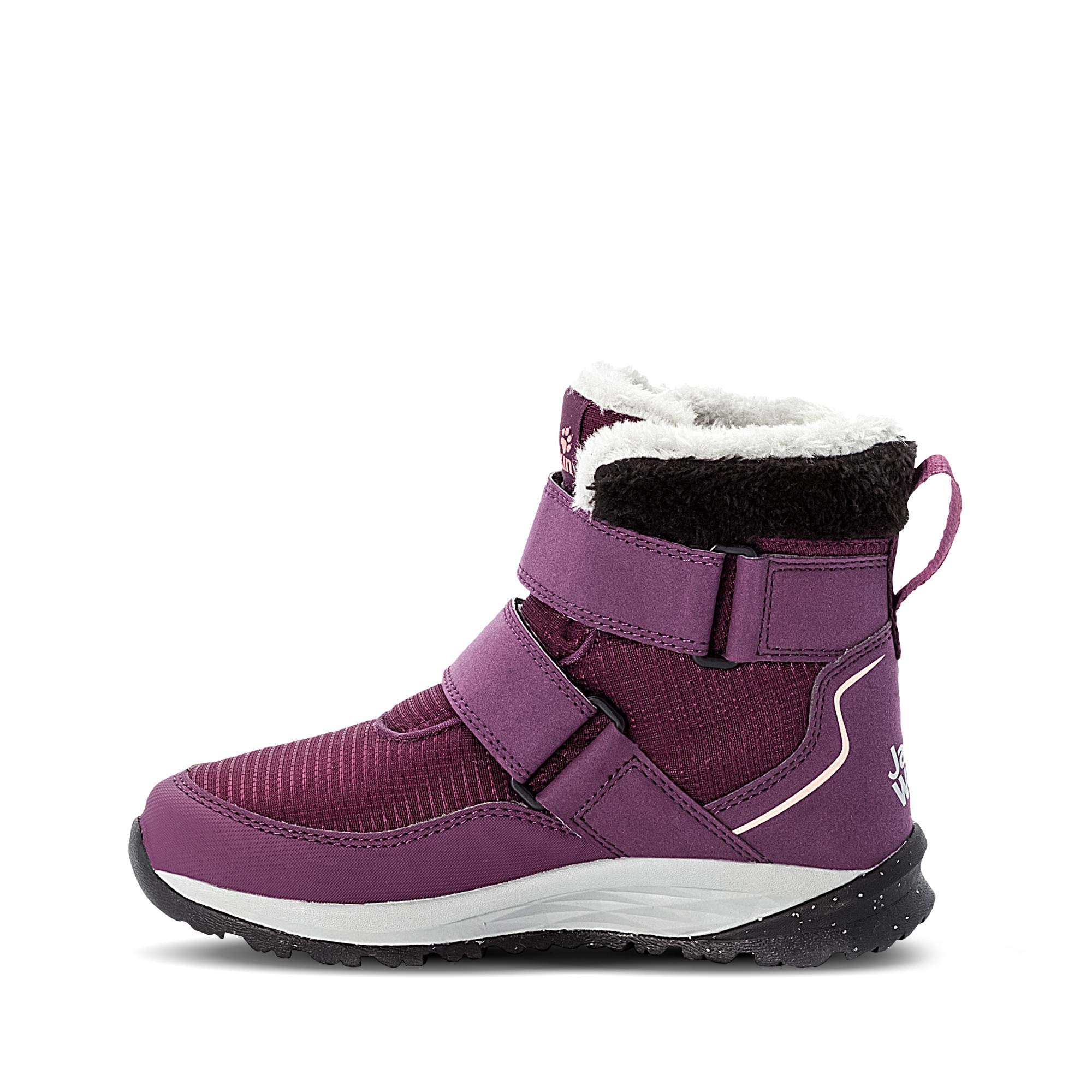 Jack Wolfskin Polar Wolf Texapore Mid Hiking Boots, Purple/Coral, 10 US Unisex Big Kid