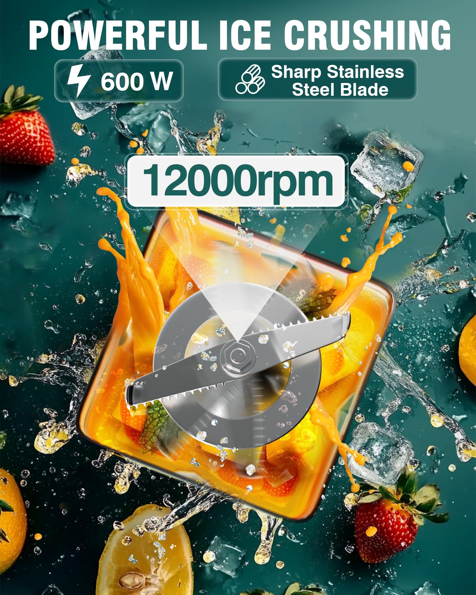 WantJoin Blender for Kitchen with Sound Shield Silent Blender Professional Countertop Quiet Blender Self-Cleaning Multifunctional for Milk Shakes Smoothie Juice Commercial Home 34Oz/1L Capacity