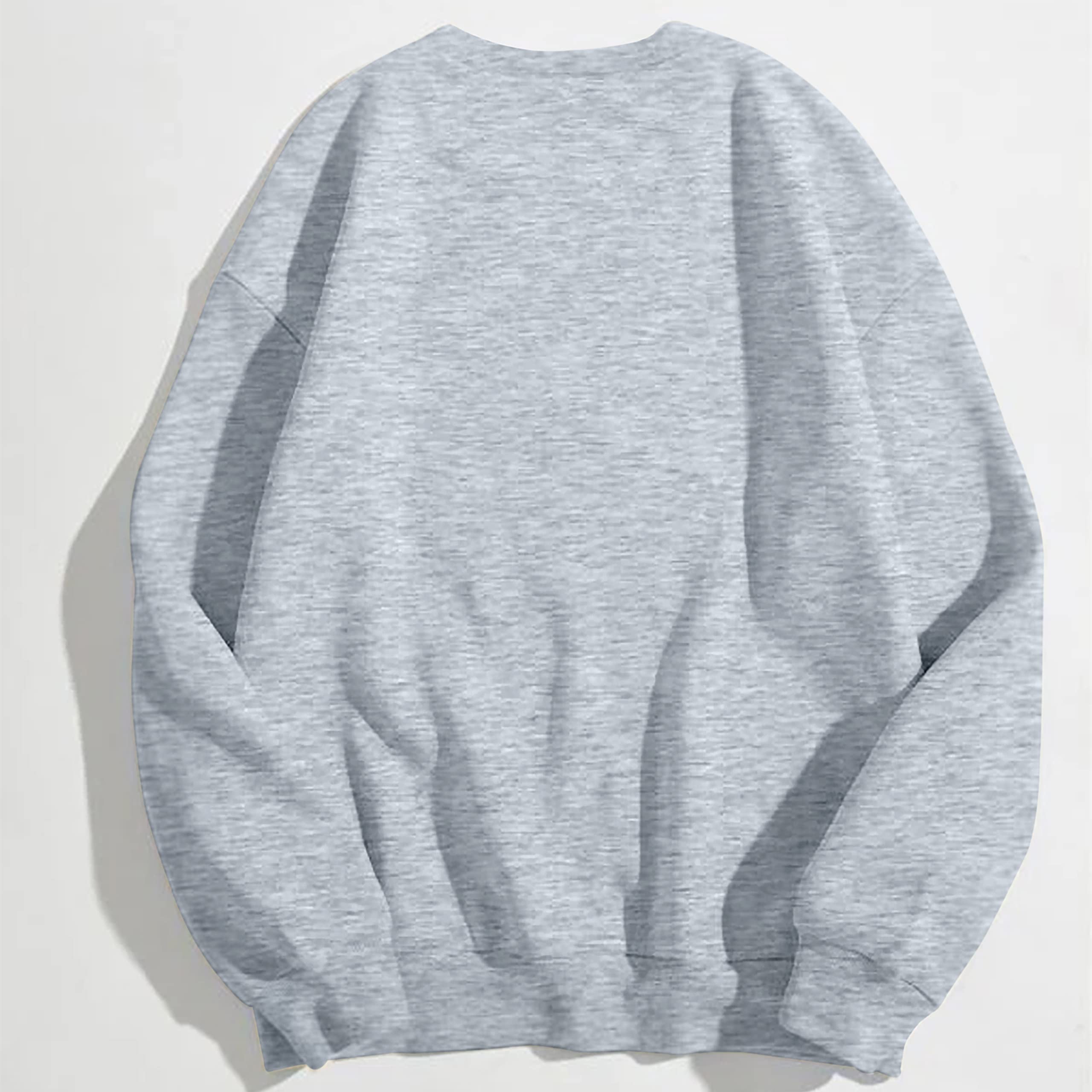MISSACTIVER Women Oversized Brooklyn New York Letter Print Sweatshirt Crewneck Long Sleeve Drop Shoulder Fleece Pullover Tops (Medium, Grey)