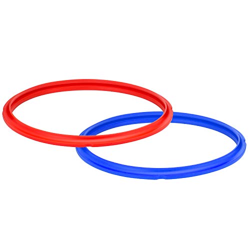 Instant Pot 2-Pack Sealing Ring, Inner Pot Seal Ring, Electric Pressure Cooker Accessories, Non-Toxic, BPA-Free, Replacement Parts, Red/Blue, 5 and 6 QT