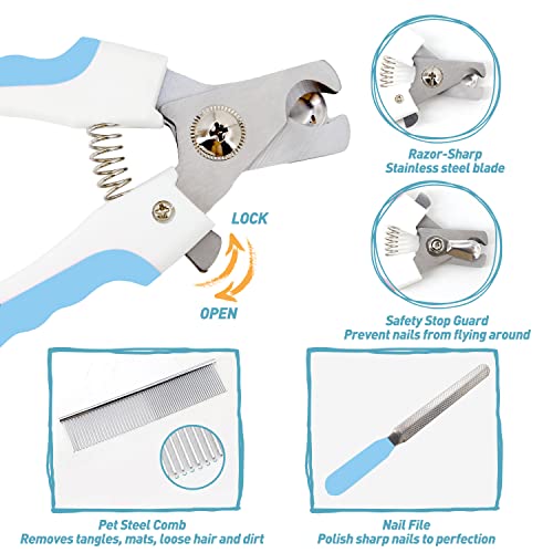 Supet Dog Grooming Hammock Harness for Cats Dogs, Relaxation Pet Restraint & Small Animal Leashes Sling Helper Nail Trimming Clipping, S( Legs Spacing:7-10.2" /) , Coral blue