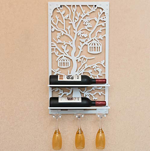 Wine Racks Metal Wall Mounted Wine Racks European Style Iron Multi-Bottle Red Wine Bottle Holder Upside Down Creative Wine Racks (Black, Bronze, White, Three Colors Available) (Col