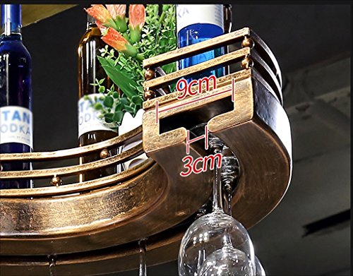 Wine Racks Metal Wine Rack/Hanging Red Wine Cup Holder/Hanging Upside Down Glass Holder/Creative Home Bar/Wine Rack Hanging Glass Holder (Size : 60 * 23cm)