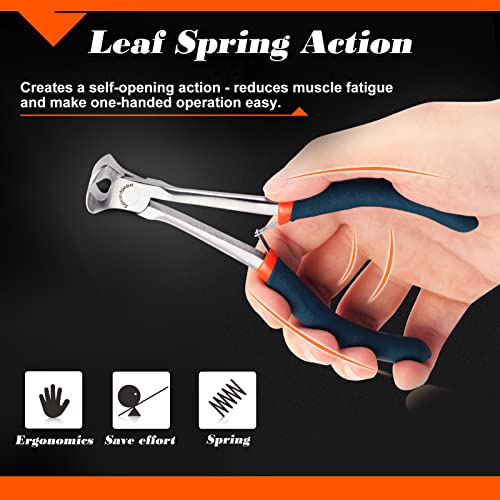SPEEDWOX End Nippers Long Reach 5-1/2 Inch Mini End Cutting Pliers End Cutters Fine Precision Professional Wire Cutter for Jewelry Making Carpenter Construction Tools Nail Remover Mini Nippers
